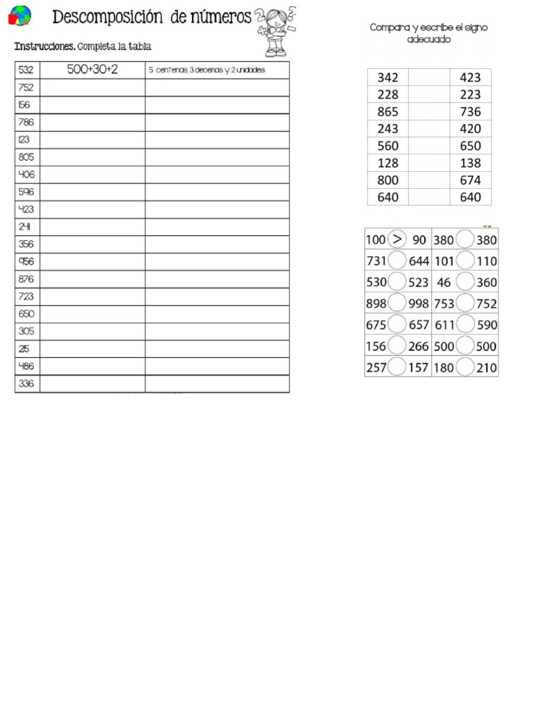 Actividad Numeros 999 | PDF