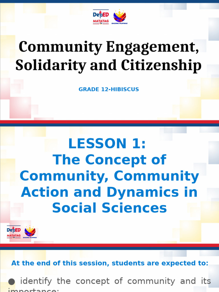 Lesson 1. Concept of Community | PDF