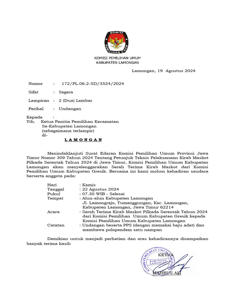 Und Kirab PPK Pilkada-1 | PDF