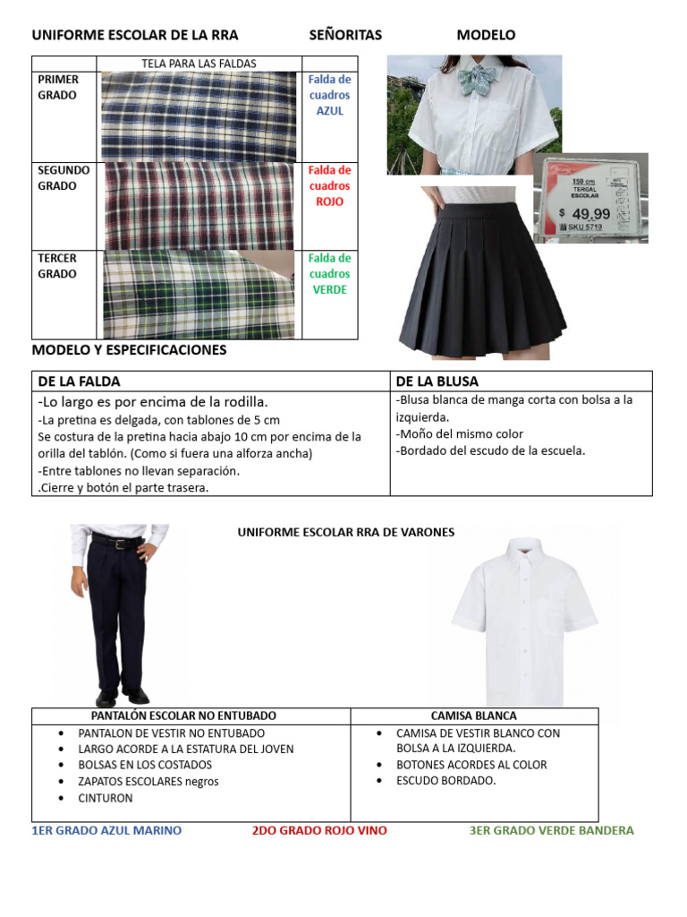 UNIFORME ESCOLAR RRA | PDF
