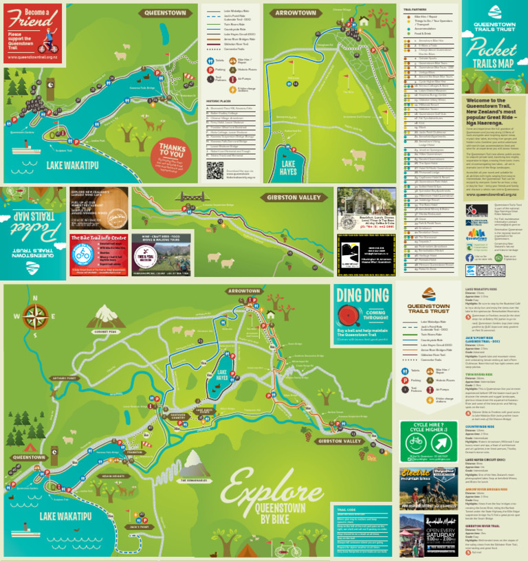 Queenstown Trails Trust Pocket Map | PDF