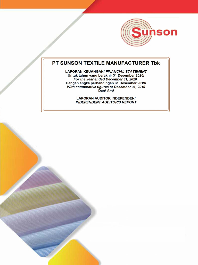 LK PT Sunson Textile Manufacturer 2020final | PDF | Equity (Finance ...
