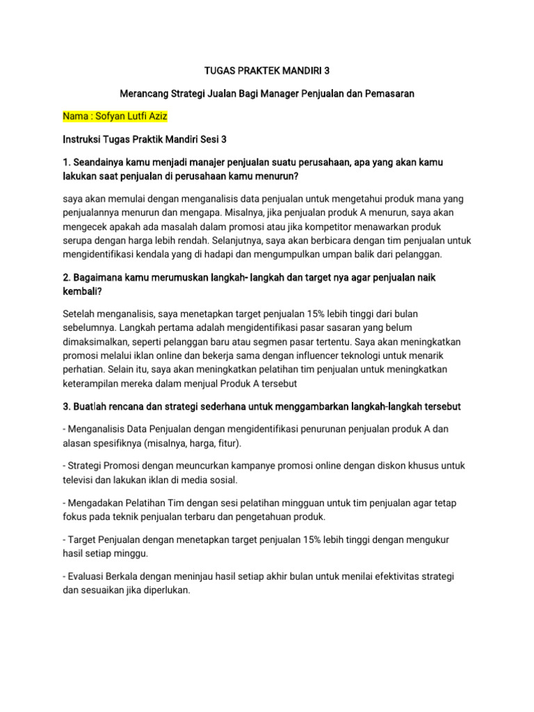 TPM3 - Sofyan Lutfi Aziz | PDF