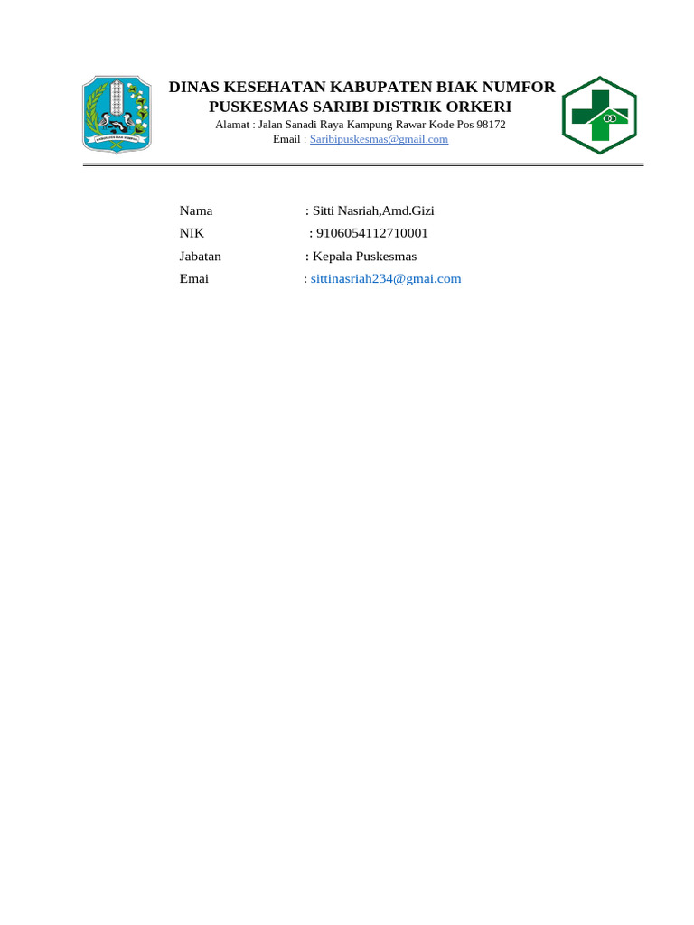 Puskesmas Saribi Pdf