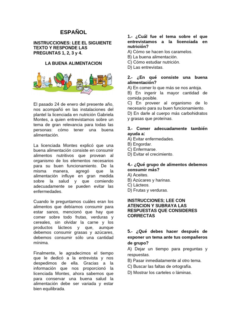 Diagnóstico Español | PDF