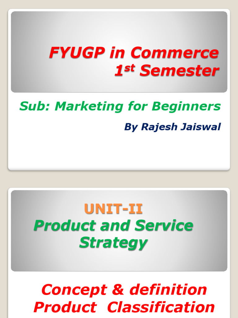 Product and Product Classification | PDF