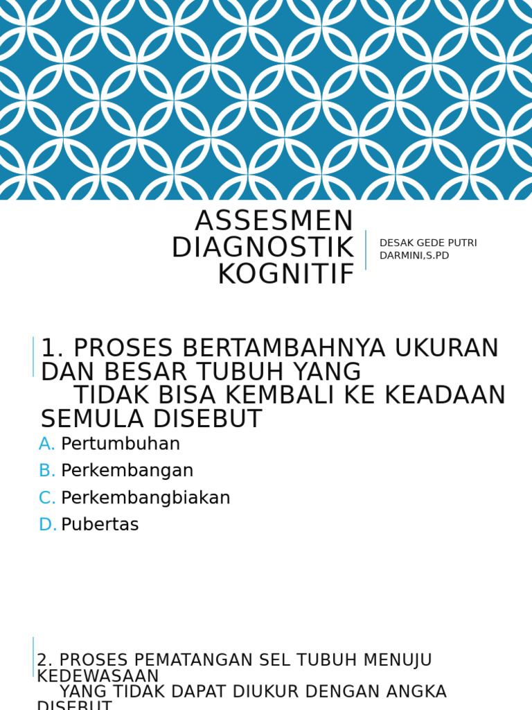 ASSESMEN DIAGNOSTIK KOGNITIF | PDF