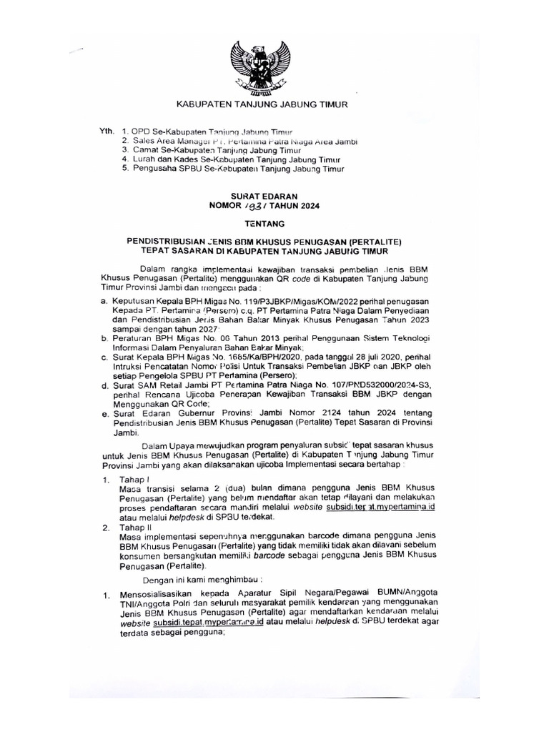 Se BBM Pertalite | PDF