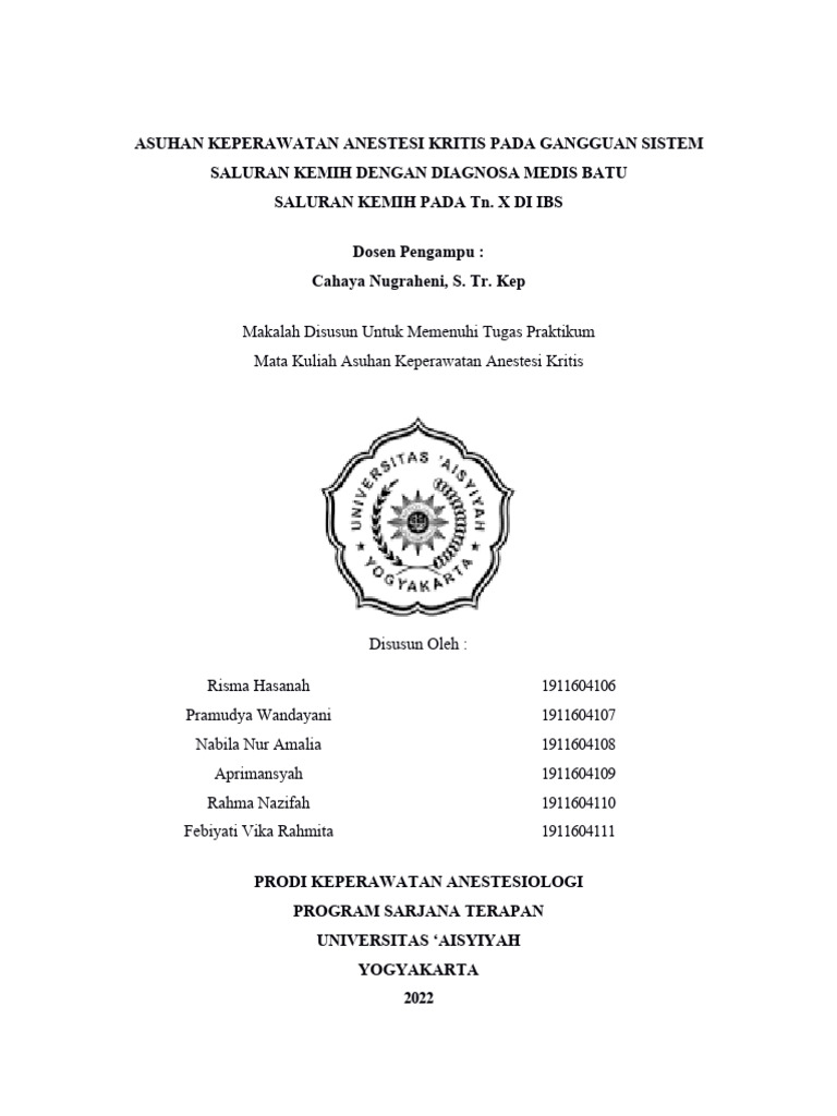 Askan Kritis Urologi b5.1 | PDF