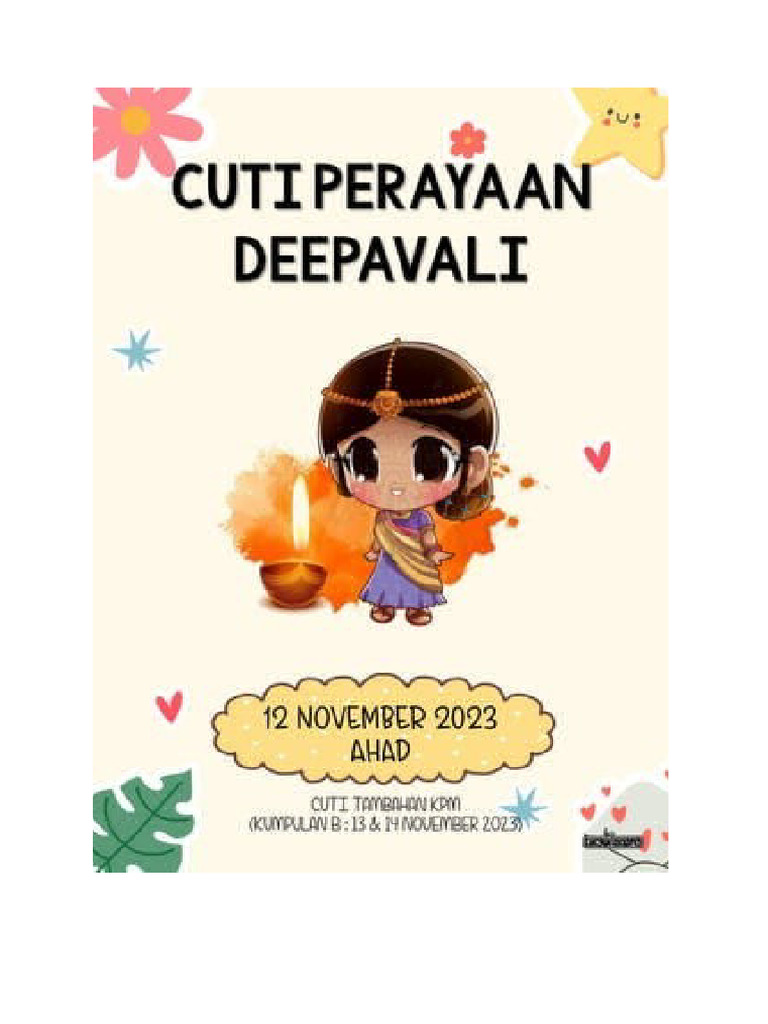 Cuti Deepavali 2023 | PDF