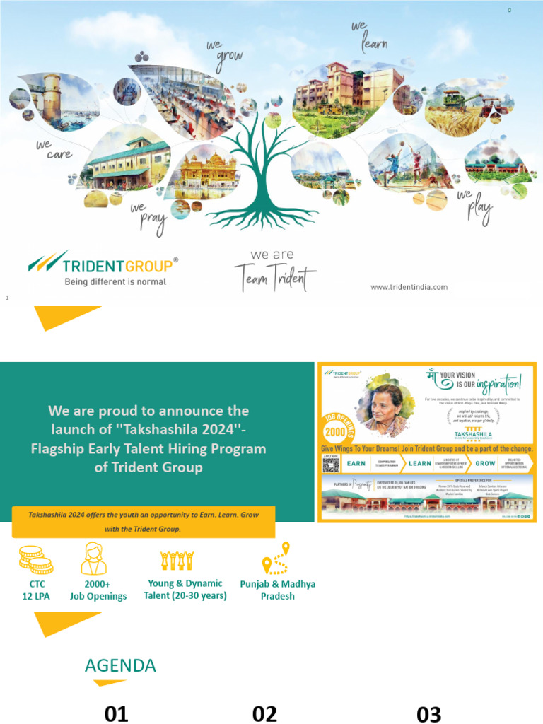 Trident Group India - Skill Development Proposal For Punjab | PDF ...