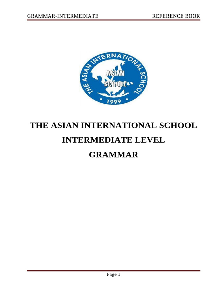 BOOK GRAMMAR INTERMEDIATE-Teacher's Reference Book | PDF