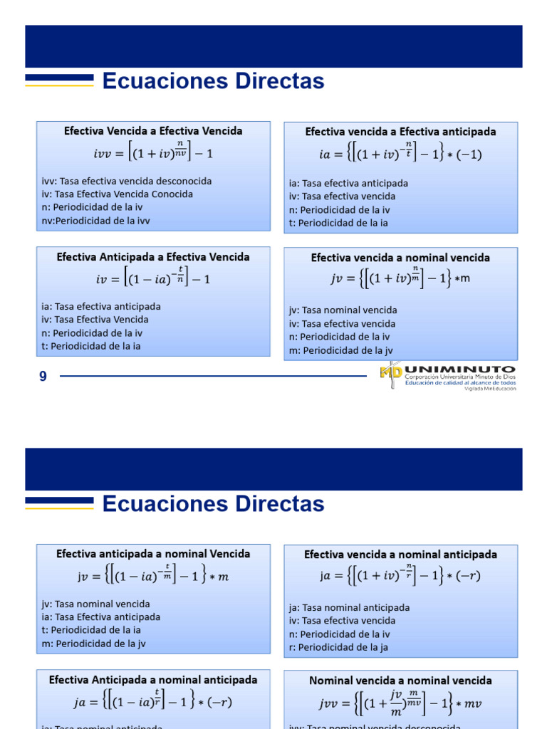 Formulas Sem 2 | PDF