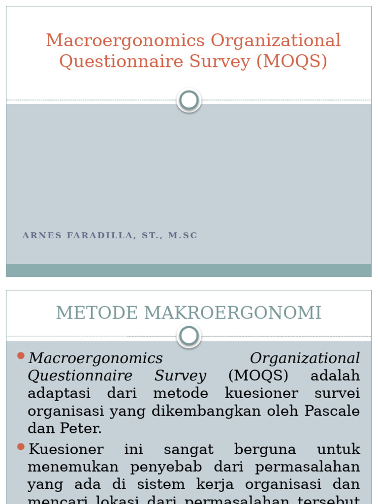 P6_Macroergonomics Organizational Questionnaire Survey (MOQS) | PDF