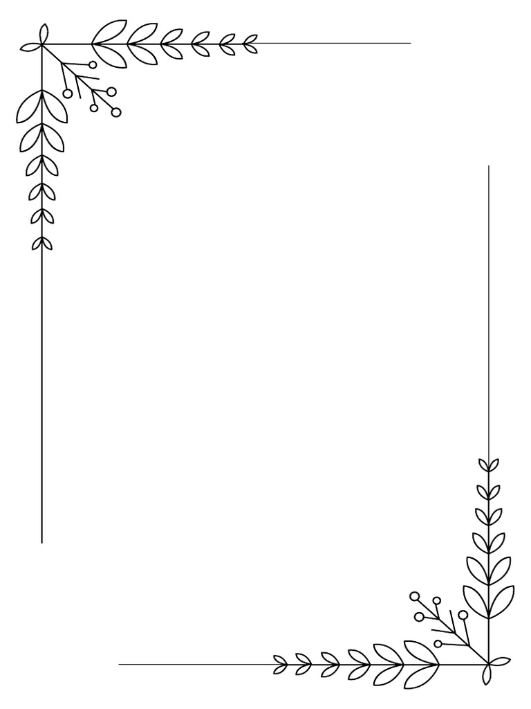 Simple Border Vintage Stationery Notes Paper A4 Document (Membretes) | PDF