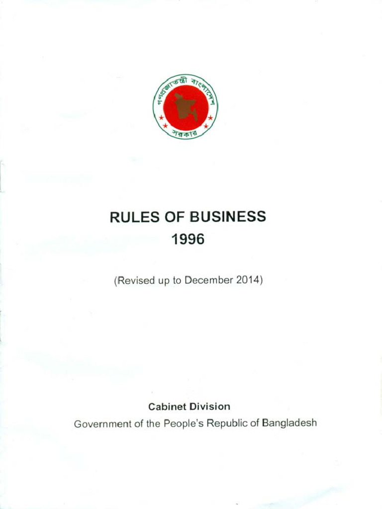 Rules of Business | PDF