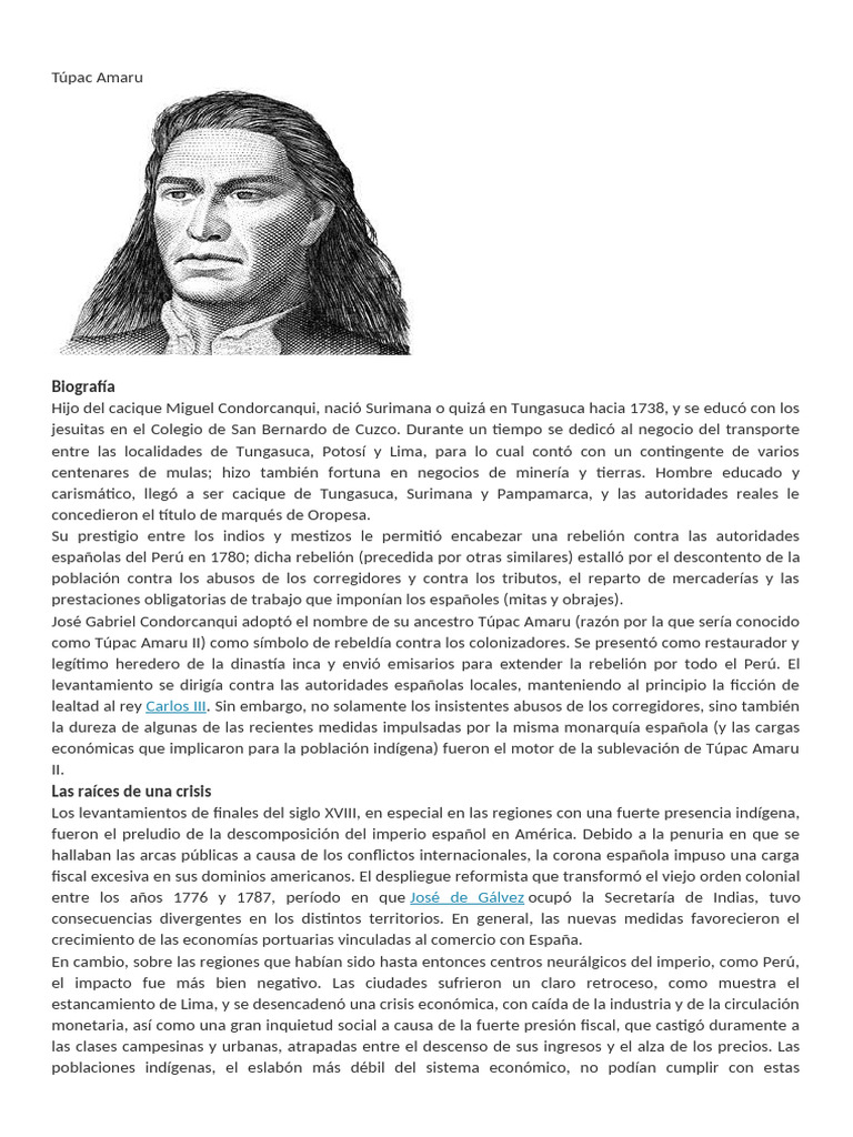 Túpac Amaru | PDF
