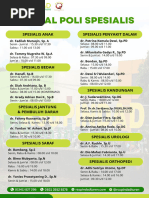 Jadwal Praktek Dokter Spesialis Poliklinik RS. Airan Raya | PDF