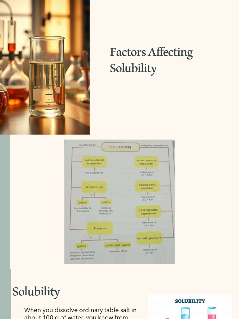 Factors Affecting Solubility | PDF