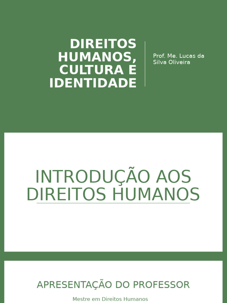 Aula - 1 Direitos Humanos | PDF