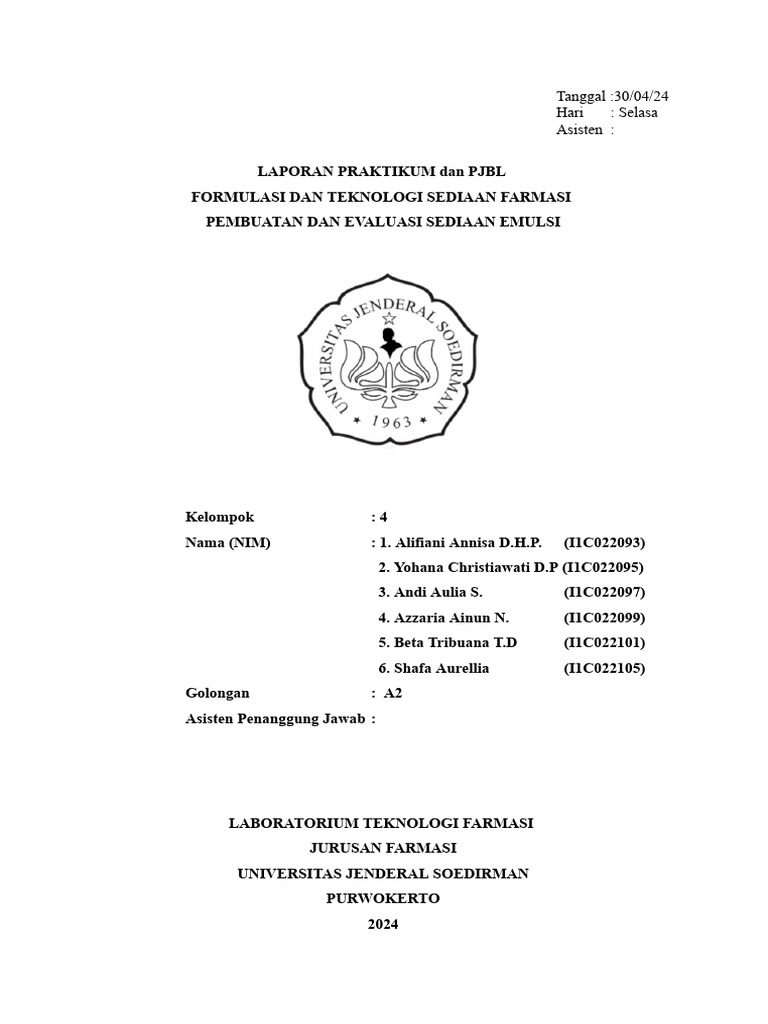 LAPSEM TSF P1-EMULSI | PDF