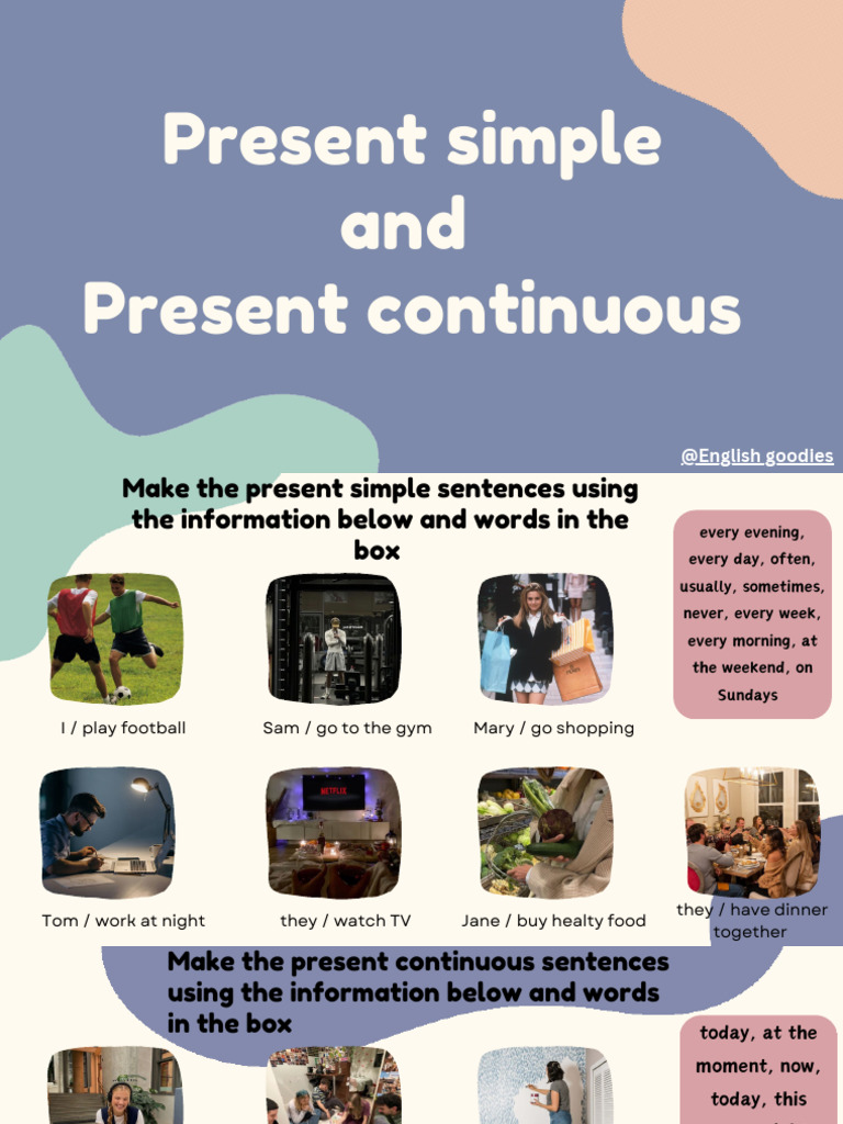 Present Simple and Present Continuous @english Goodies | PDF