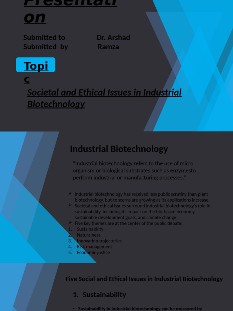 Societal and Ethical Issues in Industrial Biotechnology | PDF