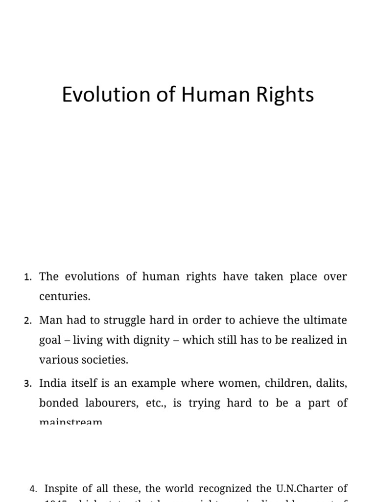 Evolution of Human Rights | PDF