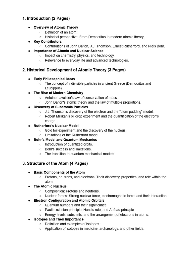 The Fundamentals of Atoms and Nuclear Science - Structure, Reactions ...