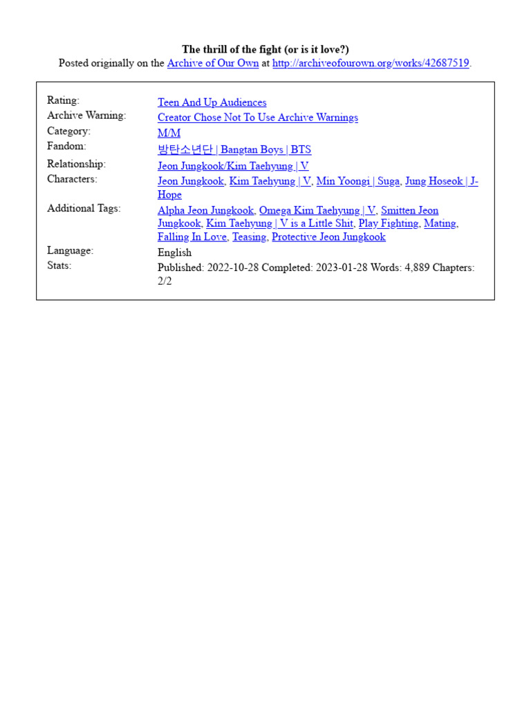 The Thrill of The Fight | PDF