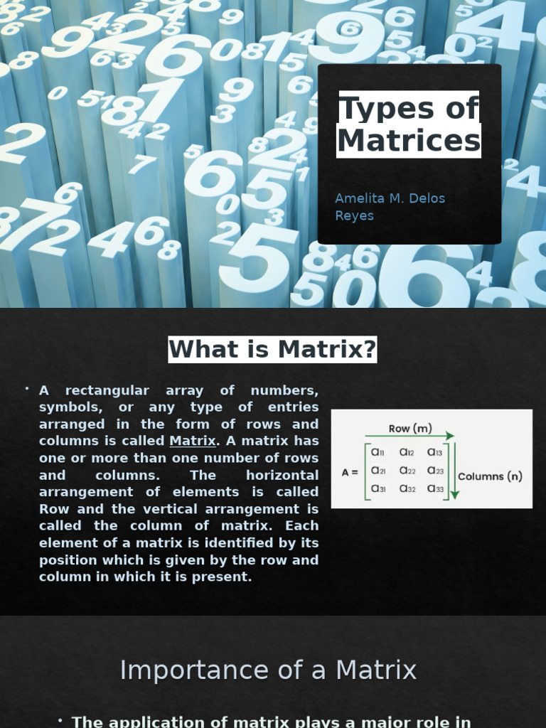 Types of Matrices | PDF