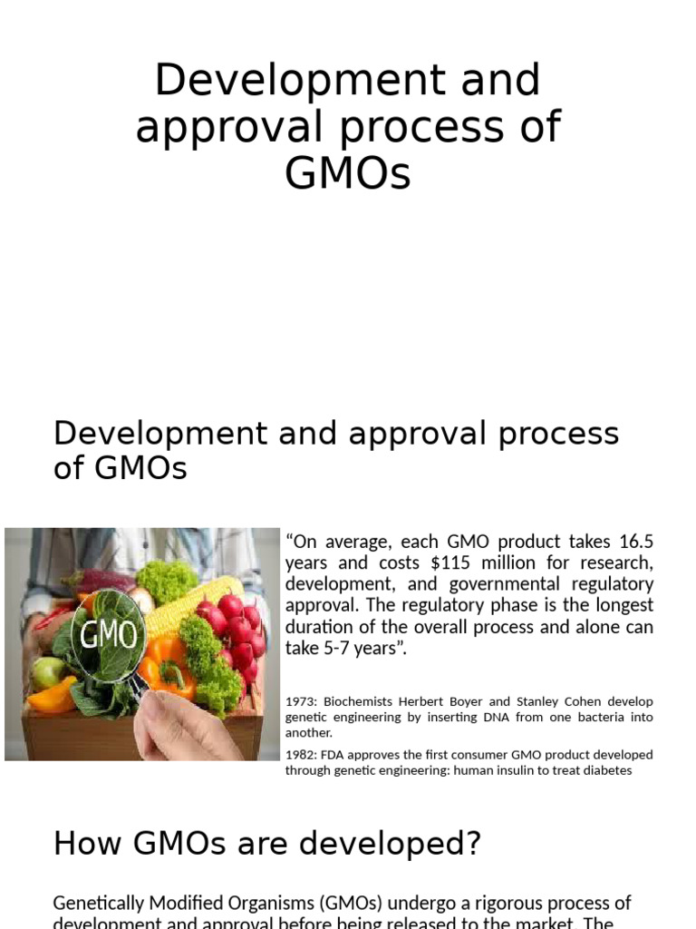 Development and Approval of GMOs | PDF