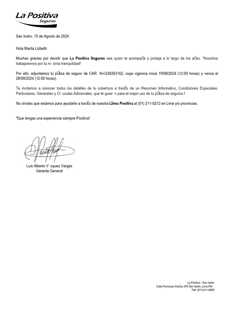 Poliza Car Marita | PDF