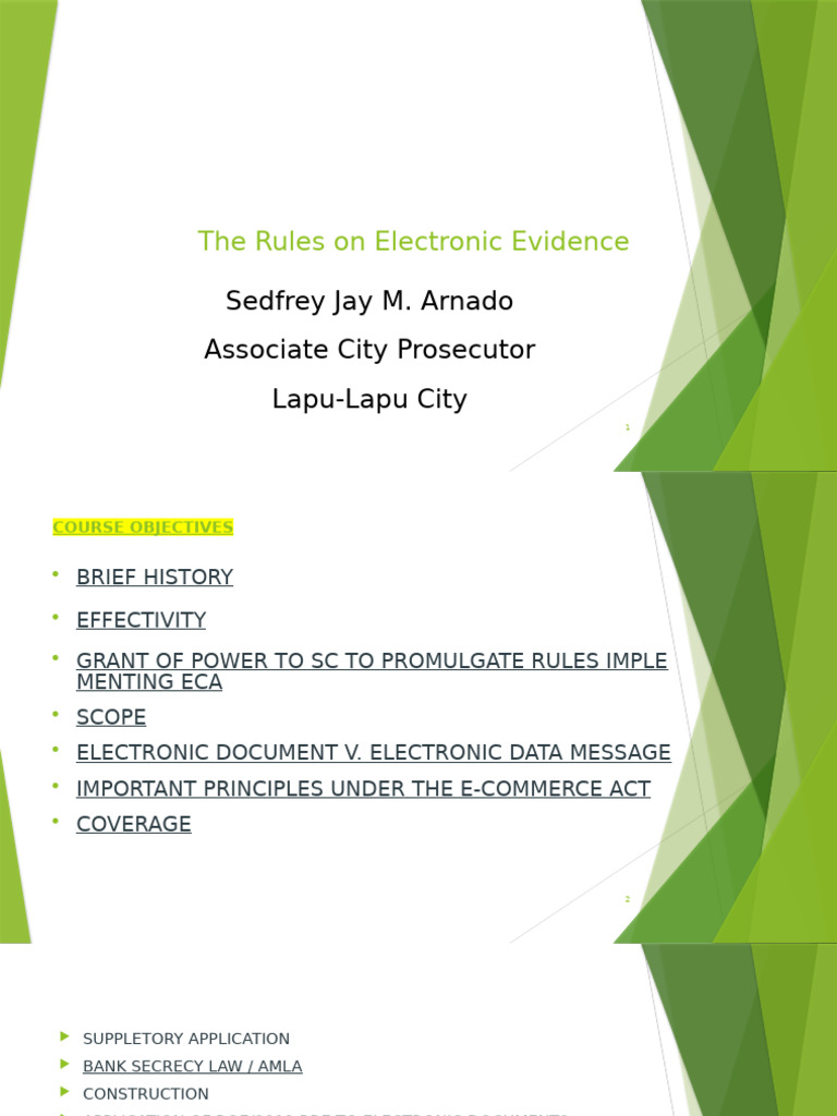 Rule On Electronic Evidence - Final | PDF