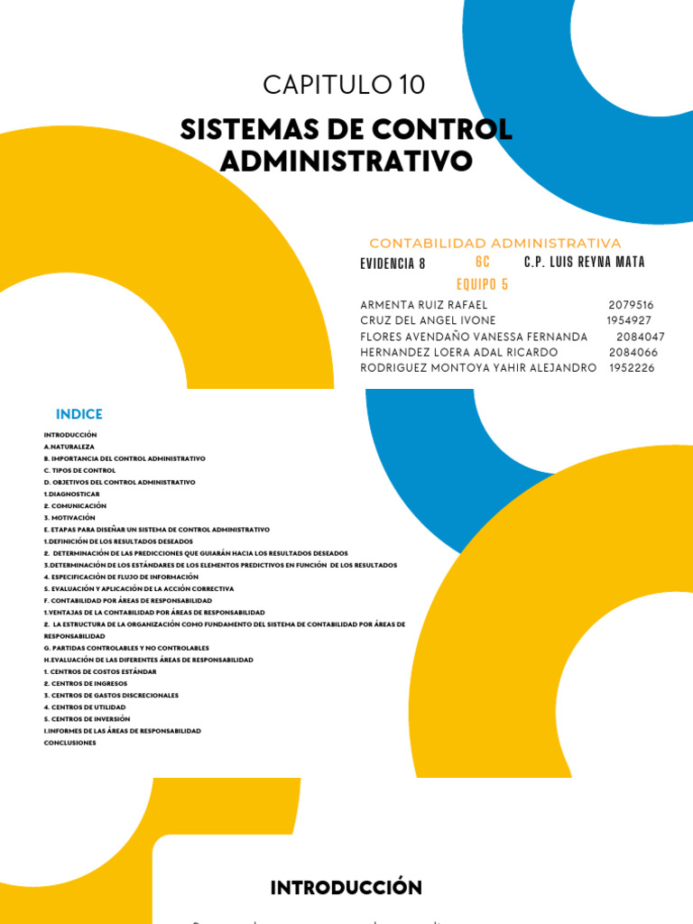 Eq. 5 - Ev. 8 - Cap. 10 Sistemas de Control Administrativo | PDF