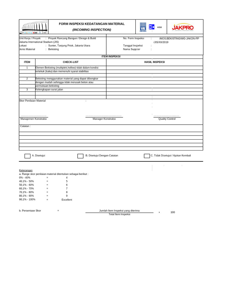 Inspeksi Bekisting | PDF