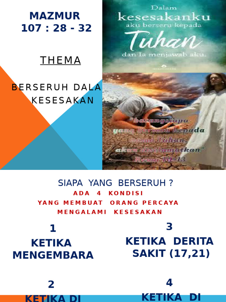 MAZMUR 107. Hotbah TGL 26 Mei 2024 | PDF