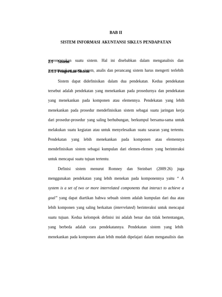 Sia Siklus Pendapatan | PDF