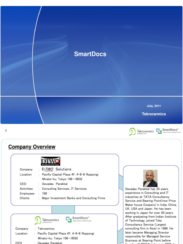 Smartdocs PPT - Concept and Comparisons | PDF | Share Point | Cloud ...
