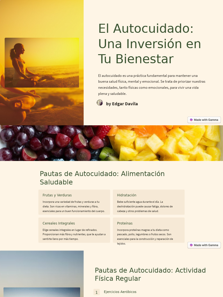 El Autocuidado Una Inversion en Tu Bienestar | PDF | Higiene | Autosuperación