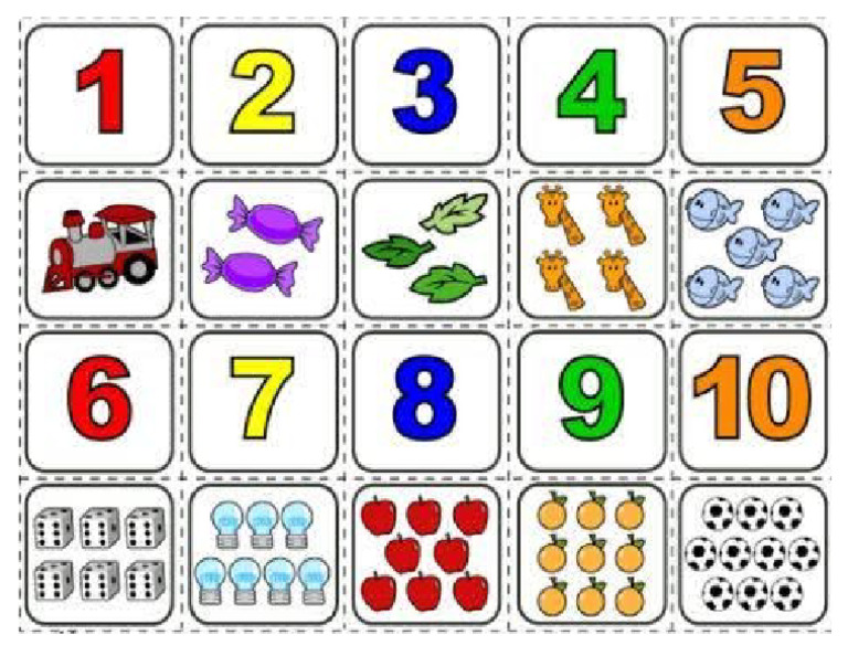 Juego de Memoria 1-10 | PDF