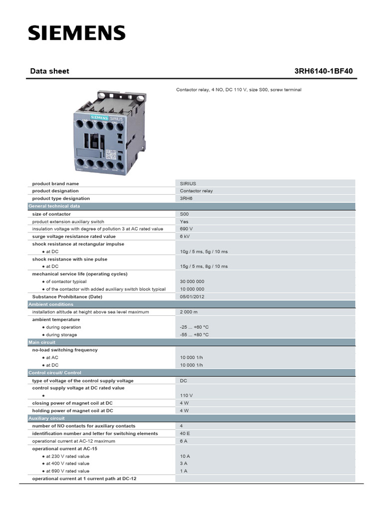 3RH61401BF40 Datasheet en | PDF