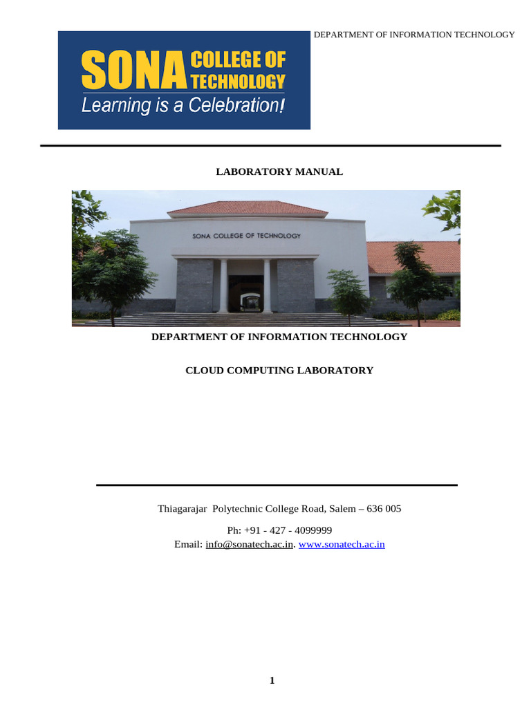 Cloud Computing Lab Manual | PDF
