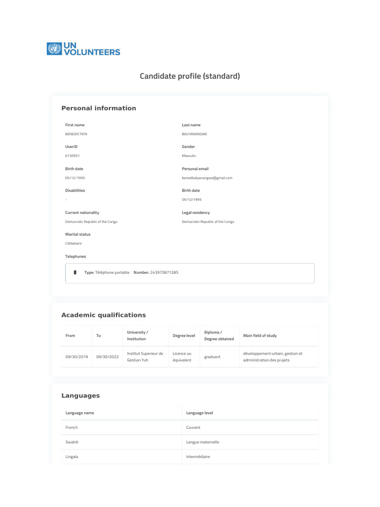CV Ben Actualisé Ok Ok | PDF