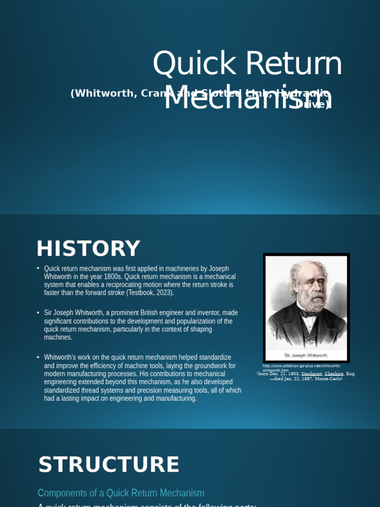 Quick Return Mechanism | PDF