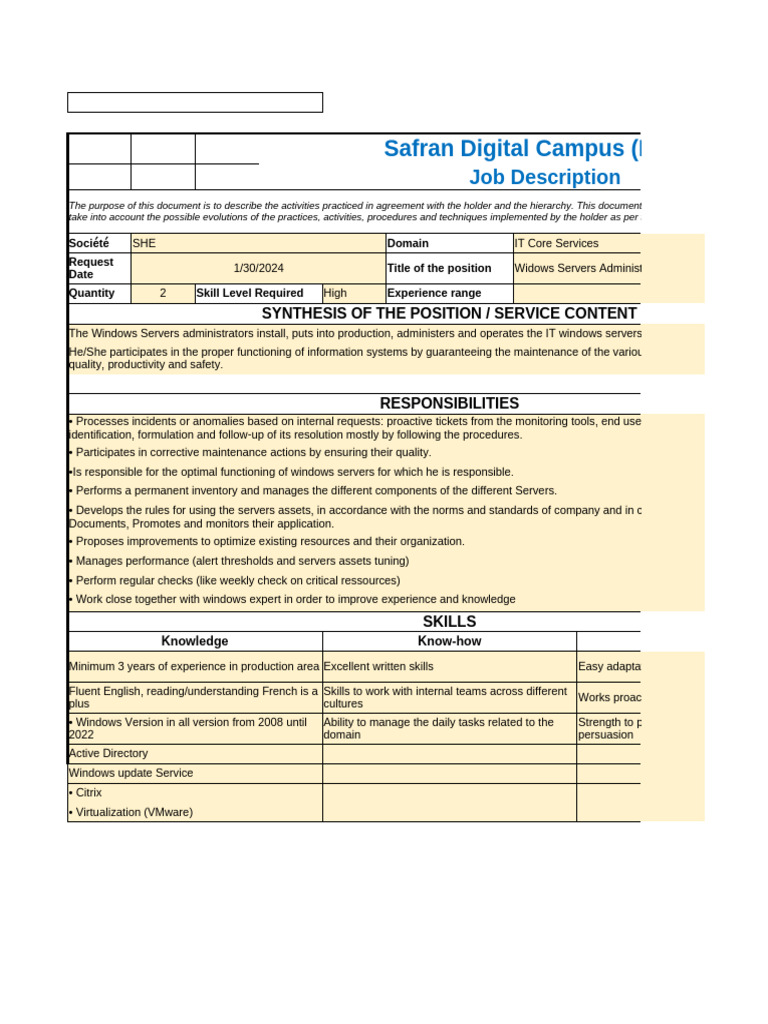 Widows Servers Administrator JD | PDF