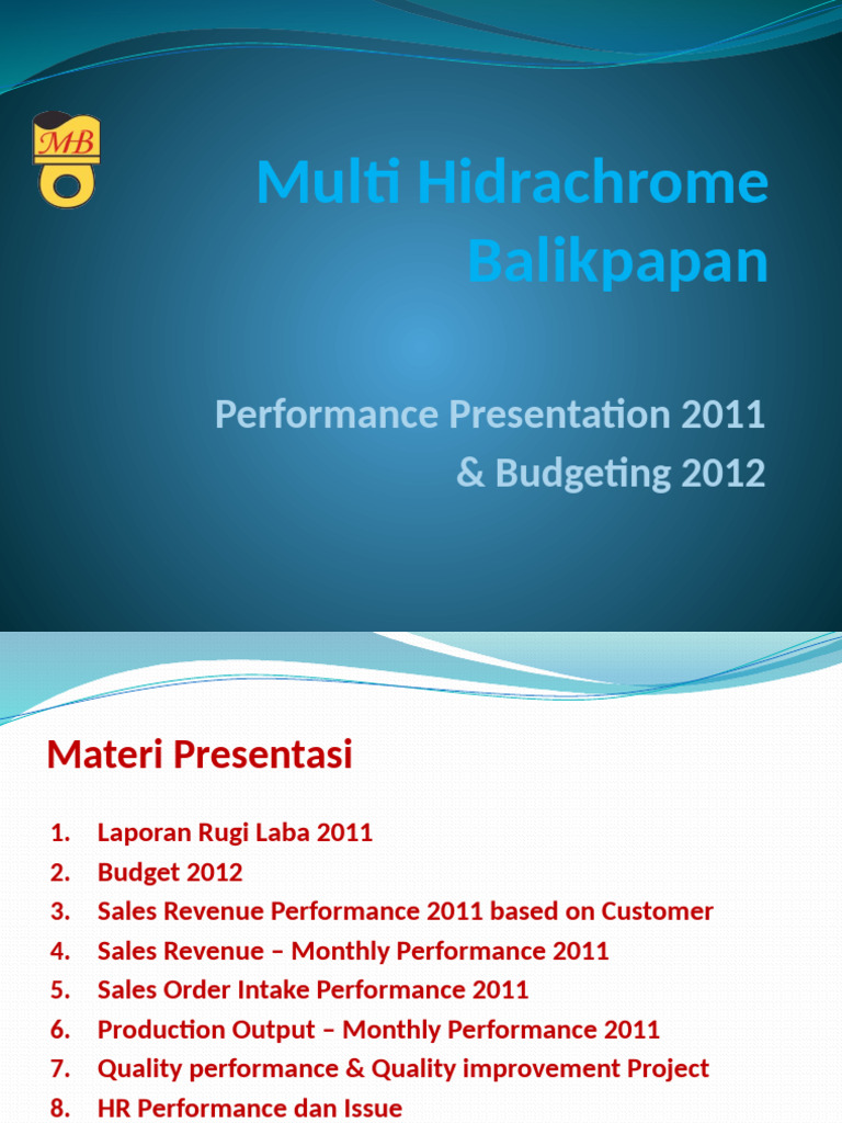 MHB Performance 2011 - Final | PDF
