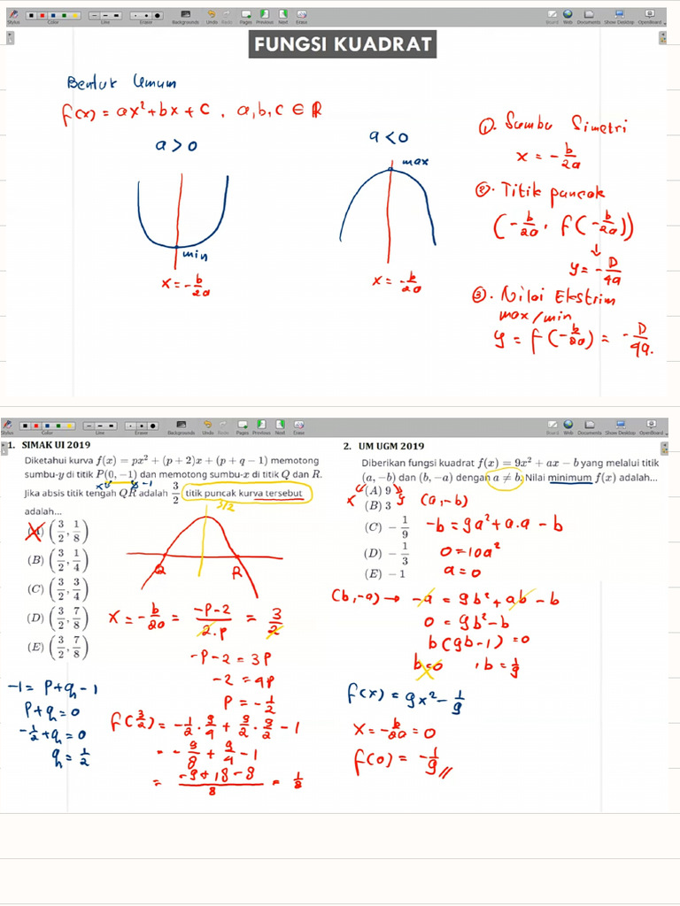 Fungsi Dan Persamaan Kuadrat | PDF