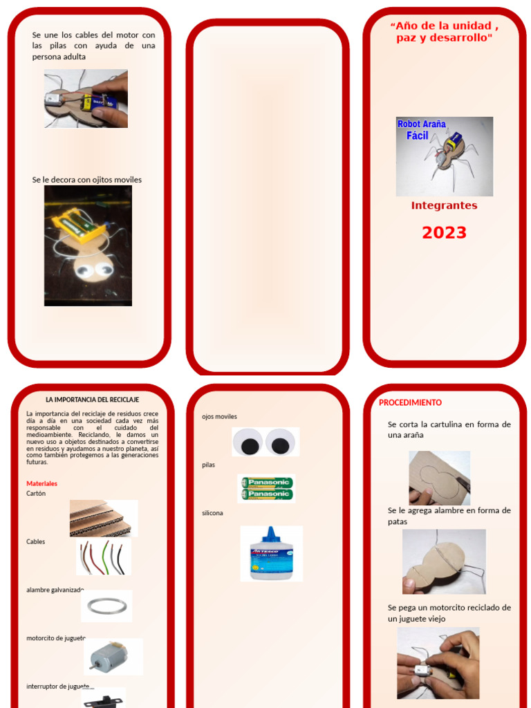 TRIPTICO Araña Robot | PDF