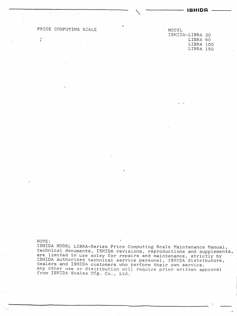 LIBRA-150 Service | PDF
